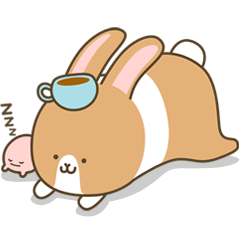 Mokatokki Mocha Rabbit – LINE stickers | LINE STORE