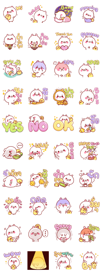 LINE Creators' Stickers - Little cat and duck
