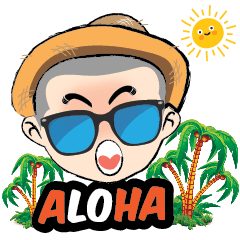 Aloha Beach Boy – LINE stickers | LINE STORE