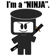 Japanese NINJA stickers English version • Rumors City