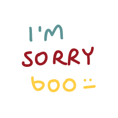 i'm sorry boo – LINE stickers | LINE STORE