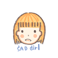 Sad girl & Happy boy – LINE stickers | LINE STORE