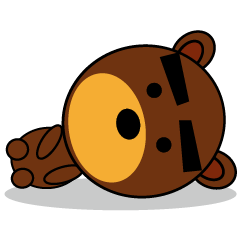 Black Eyebrows Bear 3 ( Japanese ) - Stiker LINE | LINE STORE
