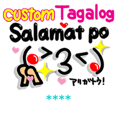 Tagalog. Happy reaction! Custom! - Stiker LINE | LINE STORE