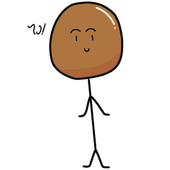 Thin circle head man – LINE stickers | LINE STORE