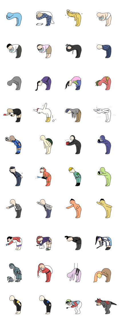 【スタンプ無料GET!】 Ojigi stamp 2｜ Stampick! （スタンピック）