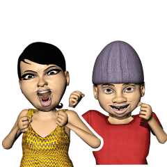 Indo Bahasa 3D Stickers - Stiker LINE | LINE STORE