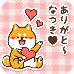 Pocha Shiba Natsuki (Love) – LINE stickers | LINE STORE