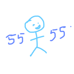 Blue stick man – LINE stickers | LINE STORE