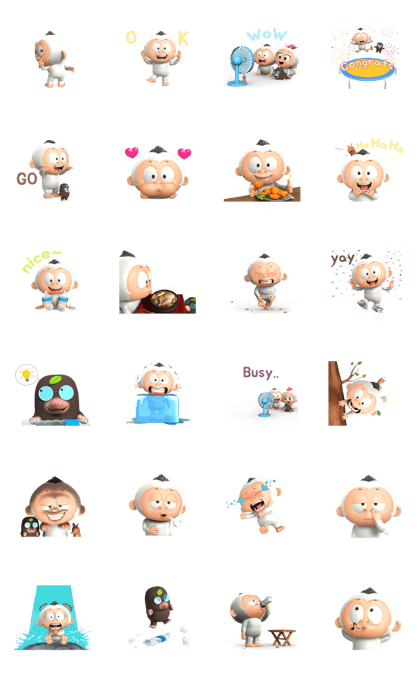 【スタンプ無料GET!】 赤ちゃんゴリラ9｜ Stampick! （スタンピック）