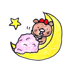 Daily life of a crescent moon bear – สติกเกอร์ LINE | LINE STORE