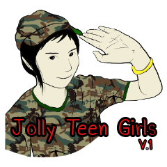 Jolly Teen Girls V.1 - Stiker LINE | LINE STORE