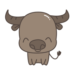 Cute little buffalo – LINE stickers | LINE STORE