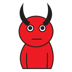 Red Monster - Stiker LINE | LINE STORE