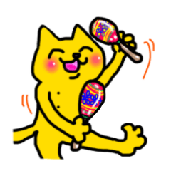 Cute yellow cat sticker – LINE stickers | LINE STORE