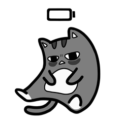 Tired cat. – LINE stickers | LINE STORE