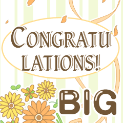 Congratulations! big sticker – LINE貼圖 | LINE STORE