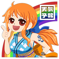 ONE PIECE NAMI weather forecast – LINE stickers | LINE STORE
