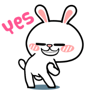 HyperRabbit : Oh Yes !! – LINE stickers | LINE STORE