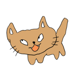 Brown stray cat – LINE貼圖 | LINE STORE