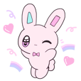 rabbits and girls / pink – LINE stickers | LINE STORE