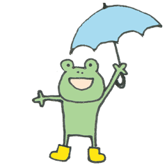Frog weak against water – LINE stickers | LINE STORE