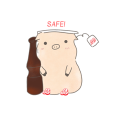 Jelly Pig x JIN JIN - Stiker LINE | LINE STORE