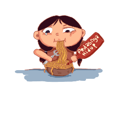 Mbak Kuncir Dua~ - Stiker LINE | LINE STORE