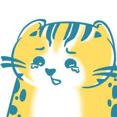 Leopard cat cry – LINE stickers | LINE STORE