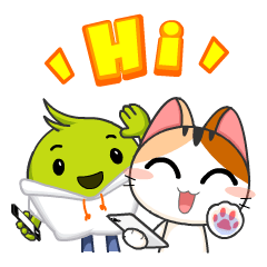 Gojill The Meow X Aunjai(AIS) - Stiker LINE | LINE STORE