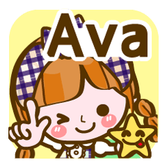 Cute Girl (Ava) – Stickers LINE | LINE STORE