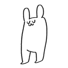 peaceful square rabbit - LINE スタンプ | LINE STORE