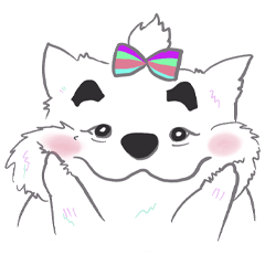 Samoyed Eyebrow 1 – LINE stickers | LINE STORE
