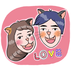 Meow Meow Couple – LINE stickers | LINE STORE