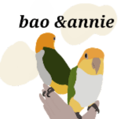Keck parrots Pionites-bao and annie - LINE スタンプ | LINE STORE