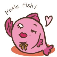 mama Fish! - Stiker LINE | LINE STORE