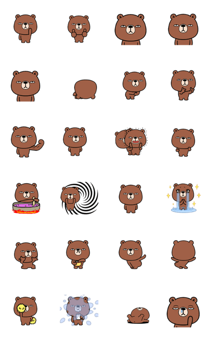 【スタンプ無料GET!】 bear with bad eyes｜ Stampick! （スタンピック）