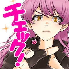 Check Point Girl – LINE stickers | LINE STORE