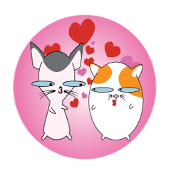 Ms.Fluffy & Mr.Jumbo - Stiker LINE | LINE STORE