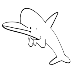 A awkward dolphin – LINE stickers | LINE STORE