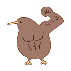 muscle kiwi – LINE stickers | LINE STORE