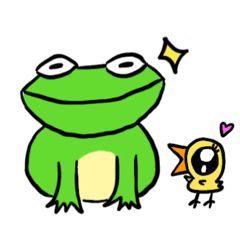 Frog KEN&Chick JUJU – LINE stickers | LINE STORE