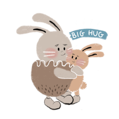 Couple rabbit. – LINE stickers | LINE STORE