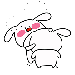 lovely white bunny3 – LINE stickers | LINE STORE