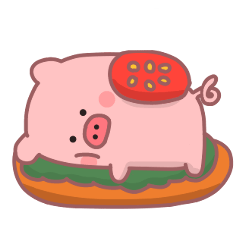 tomato pig-cute – LINE stickers | LINE STORE