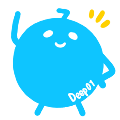 Deep01 Blue Roundi's daily work 2 - LINE スタンプ | LINE STORE