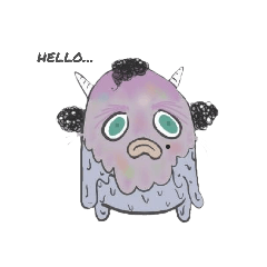 Yucky: A Super Straight-faced Monster – LINE stickers | LINE STORE