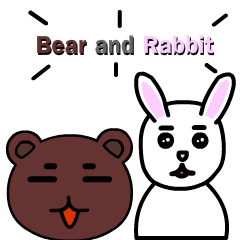 Bear and Rabbit for friend - LINE スタンプ | LINE STORE