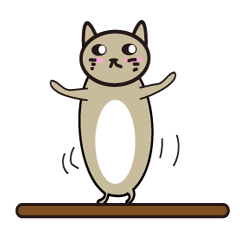 boring neko / boring cat no.1 – LINE stickers | LINE STORE