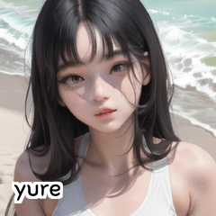 blue sea mermaid princess yure – LINE stickers | LINE STORE